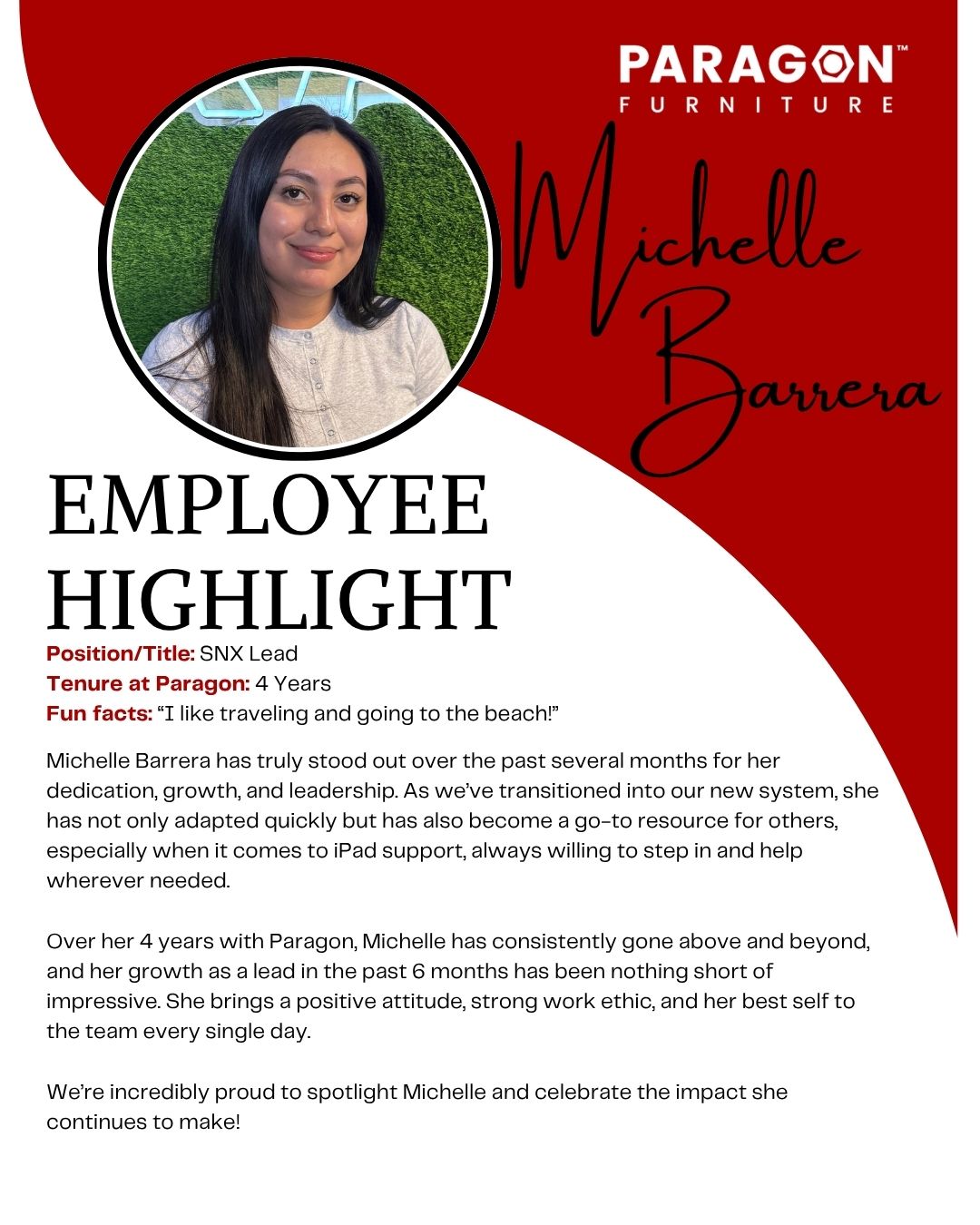 Week 12 Michelle Barrera Employee Highlight, Introducing Cycle Mobile ...